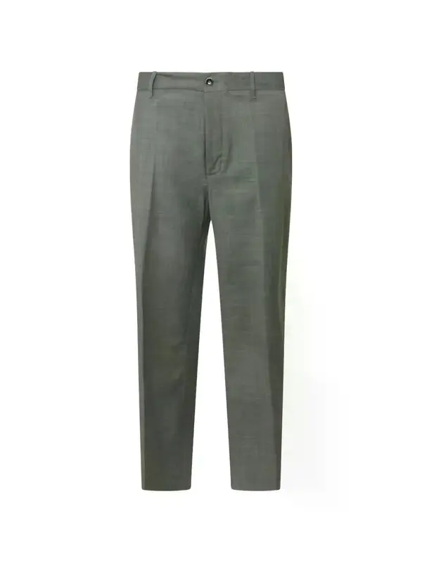 NINE:INTHE:MORNING Pressed-crease Stretch Trousers - Grey