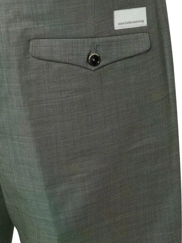 NINE:INTHE:MORNING Pressed-crease Stretch Trousers - Grey