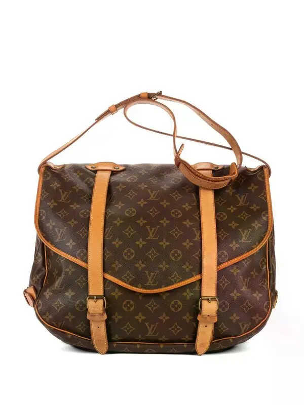 LOUIS VUITTON Monogram Saumur Shoulder Bag - Brown