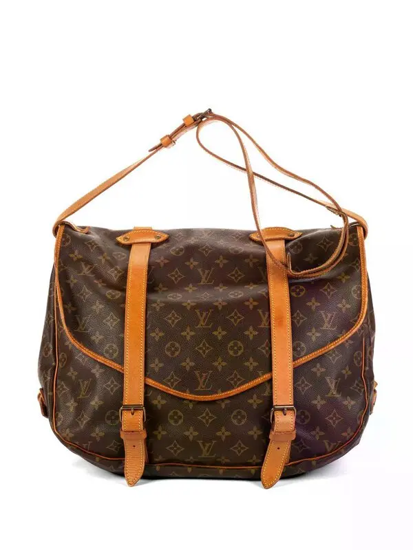 LOUIS VUITTON Monogram Buckle Shoulder Bag - Brown