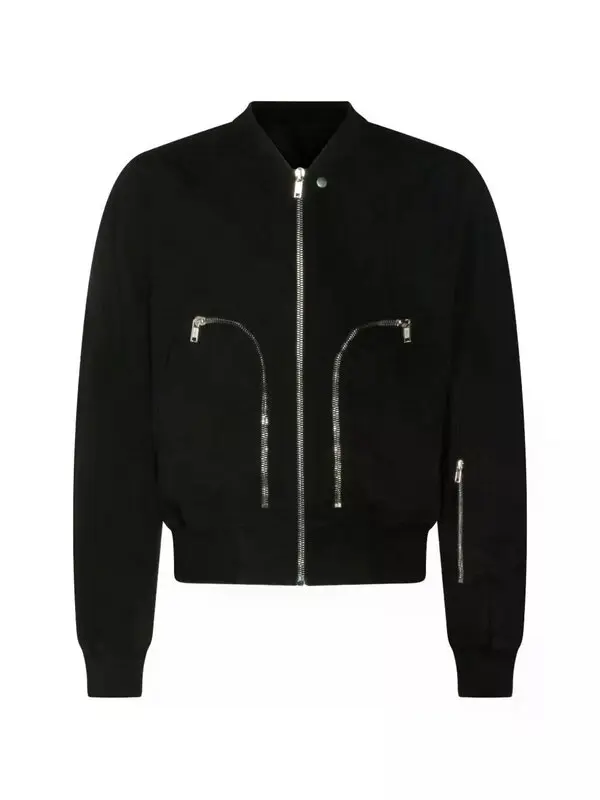 Rick Owens Zip-pocket Bomber Jacket - Black