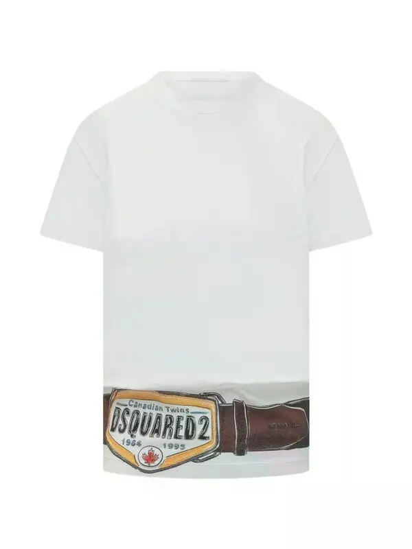 Dsquared2 Belt-print T-shirt - White