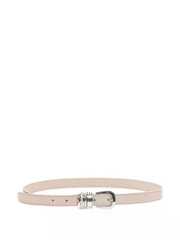 ORTIGNI Grained Leather Belt - Neutrals