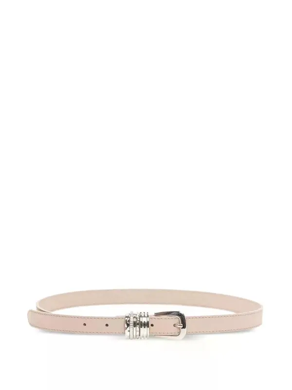 ORTIGNI Grained Leather Belt - Neutrals