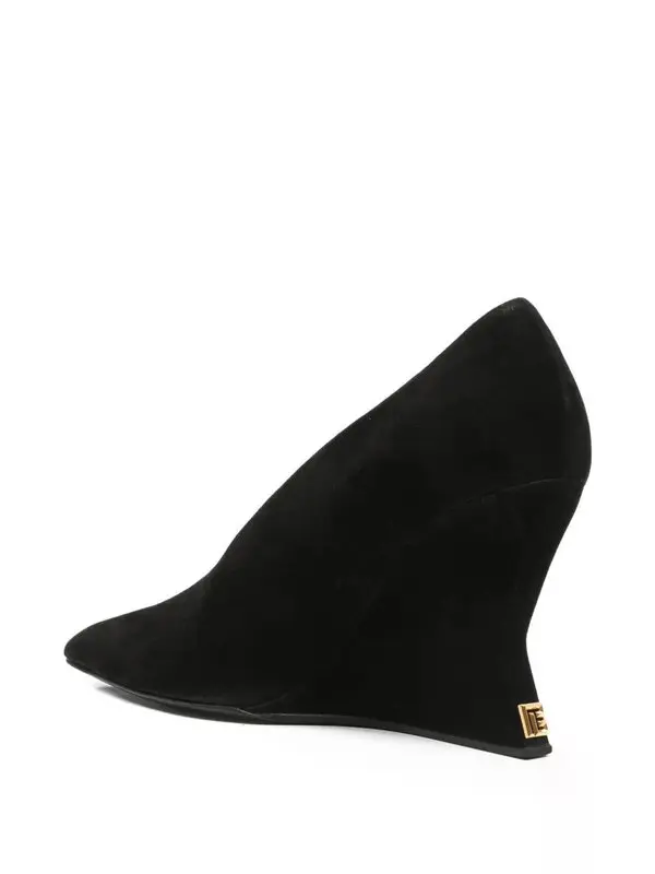 Balmain Suede Wedge-heel Pumps