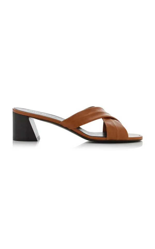Khaite Liria Leather Sandals - Brown