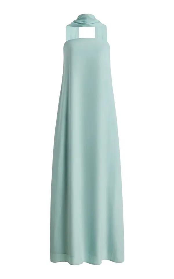 THIRD FORM Bia Strapless Satin Maxi Dress - Blue
