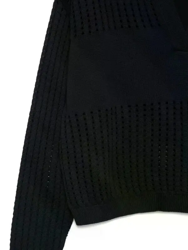Iceberg Polo-collar Open Knit Sweater