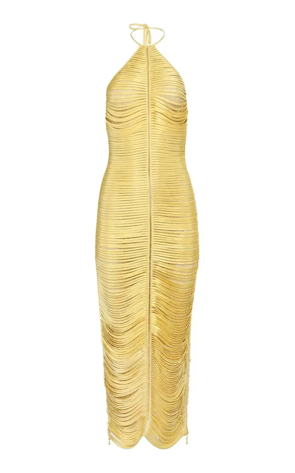 FRANCESCA MIRANDA Solar Golden Handmade Dress - Yellow