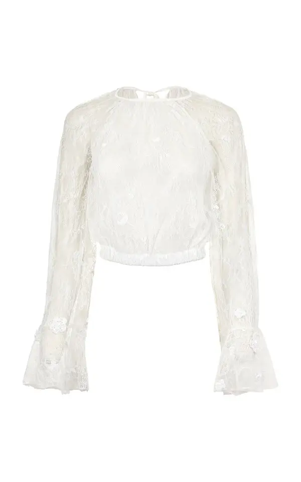 FRANCESCA MIRANDA Alba Lace Blouse - White
