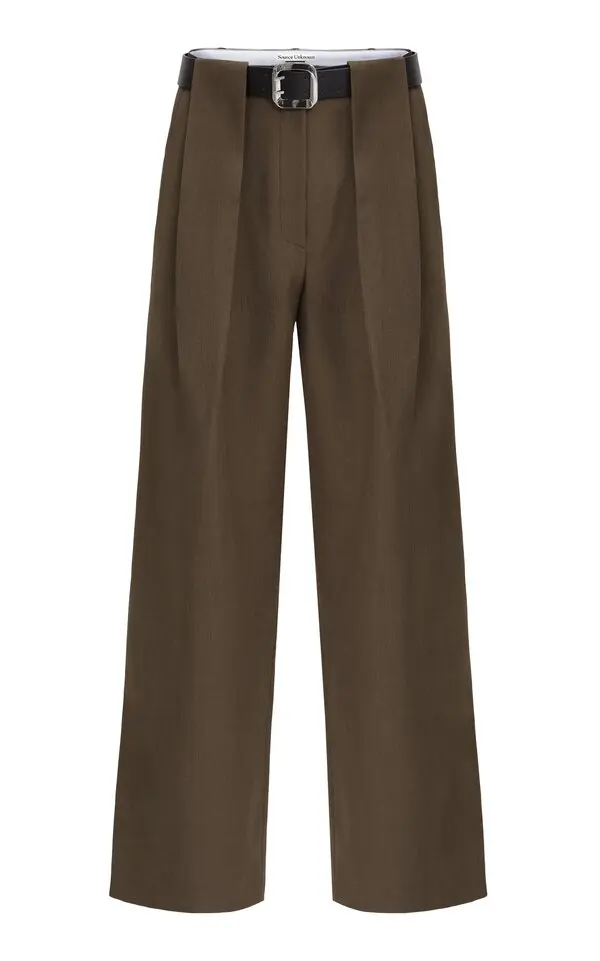 Source Unknown Matteo Belted Wide-leg Trousers