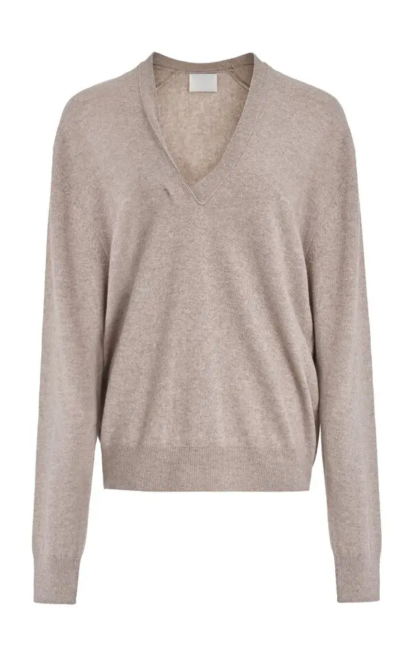 Source Unknown Byrone V-neck Cashmere-wool Sweater - Neutral