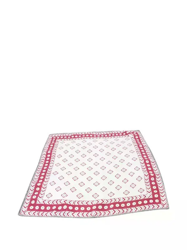 Brunello Cucinelli Geometric Pattern Pocket Square Scarf - Neutrals