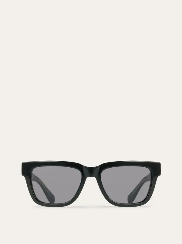 FERRAGAMO Square Frame Sunglasses With Gancini Detail - Black