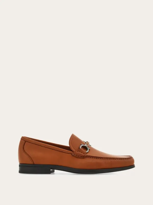 FERRAGAMO Gancini Ornament Loafer - Brown