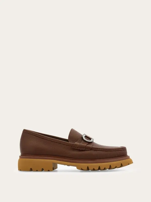 FERRAGAMO Gancini Loafers - Brown