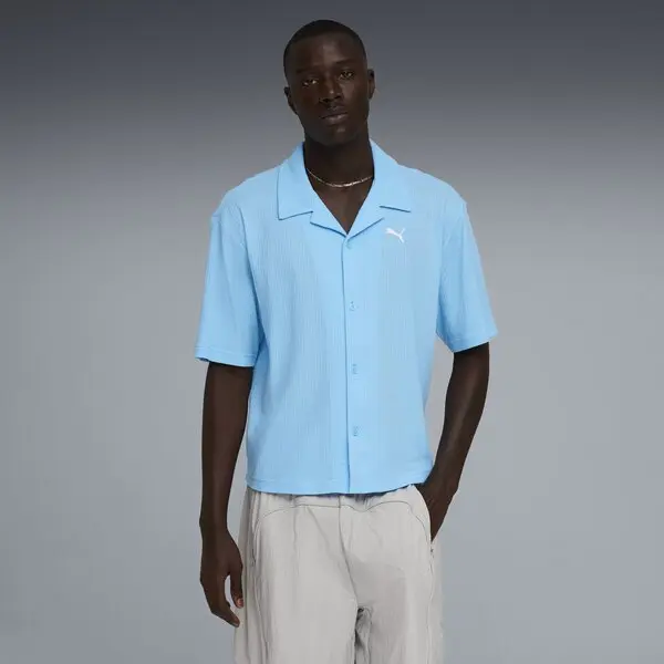 PUMA Wardrobe Essentials Boxy Shirt - Blue