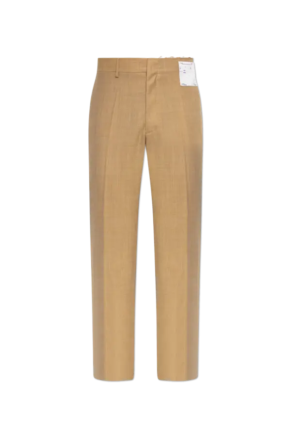 MAISON MARGIELA Wool Trousers - Brown