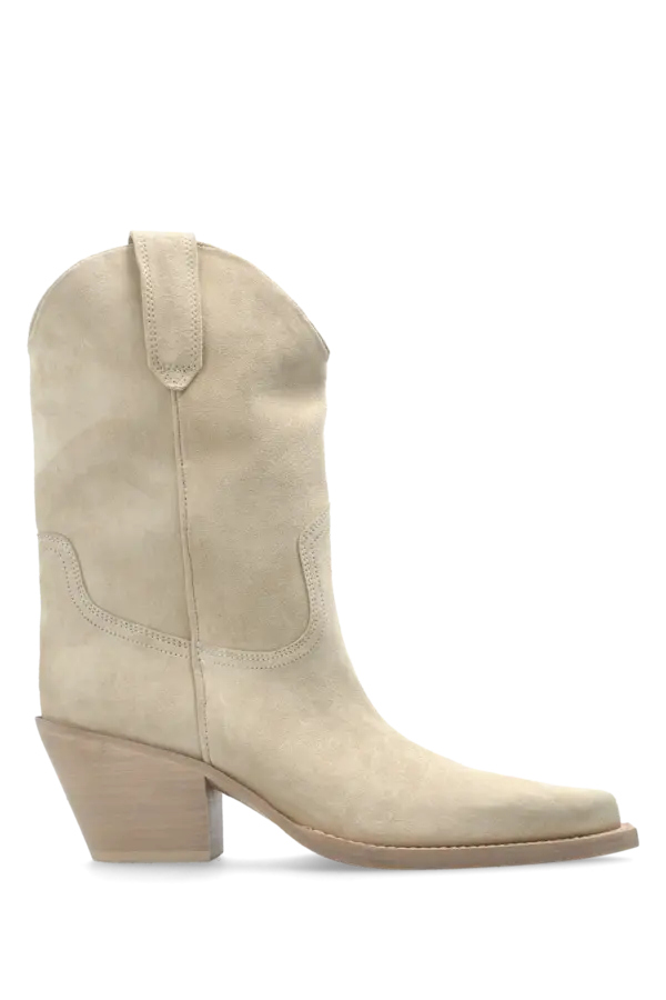 Paris Texas Suede Heeled Ankle Boots "dakota - Cream