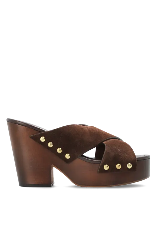Paris Texas Marisol Platform Mules - Brown