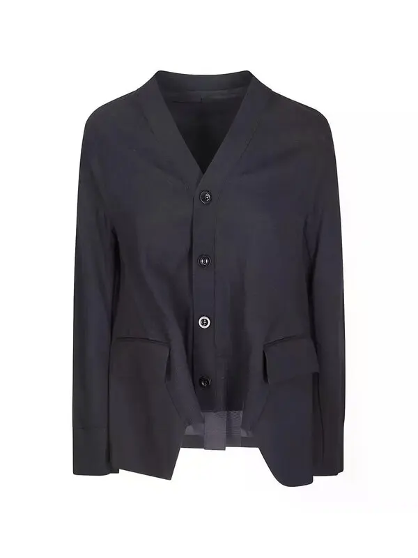 Sacai Wool-suiting Cardigan - Blue