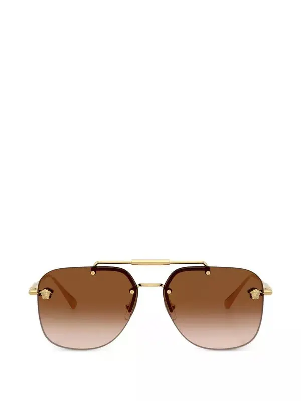 Versace Browline Medusa Sunglasses - Brown