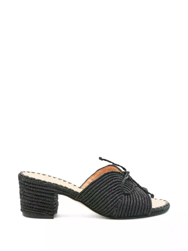 ODISSI Odett Woven Bow Sandals - Black