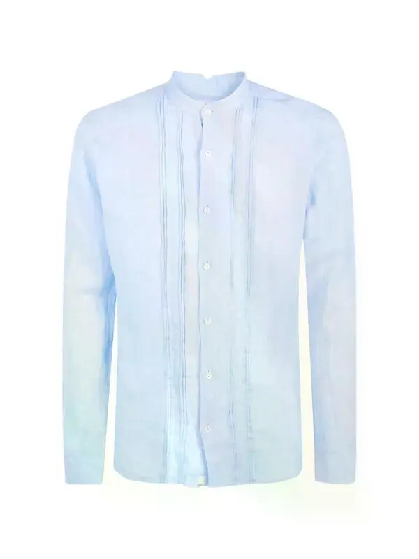 TINTORIA MATTEI 954 Pintuck-detail Band-collar Shirt