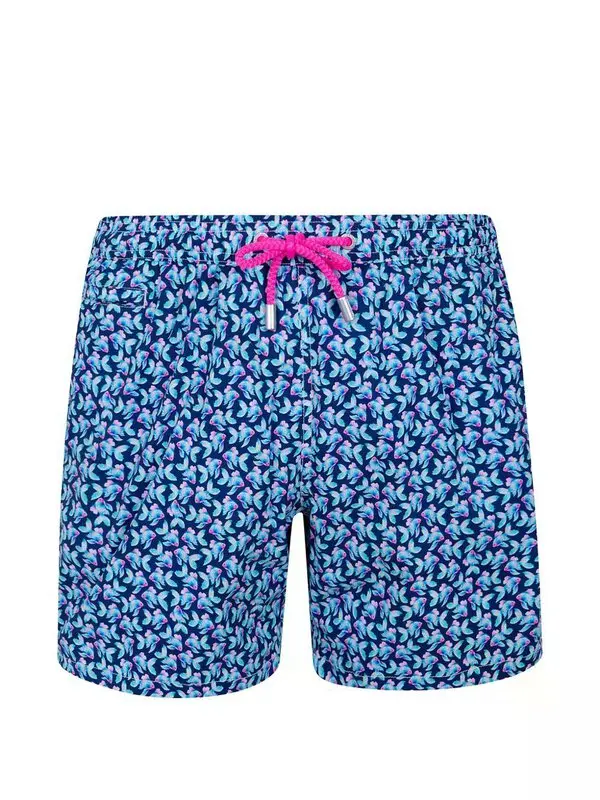 MC2 SAINT BARTH Goldfish Print Swim Shorts - Blue