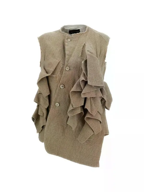 Comme Des Garçons Ruffled Vest - Neutrals