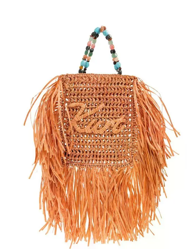 Kurt Geiger Mini Tote Fringe Bag - Orange