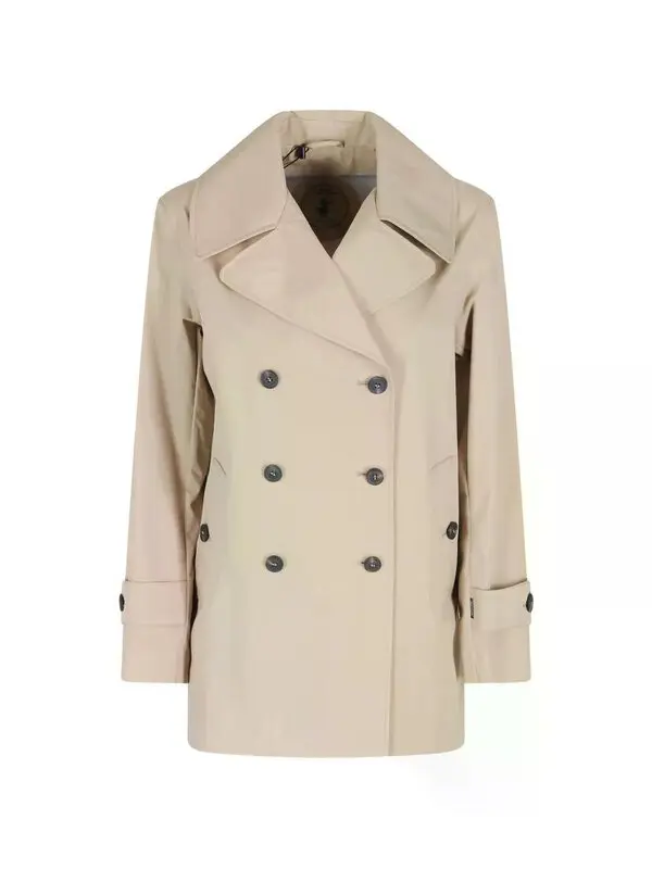 SAVE THE DUCK Double-breasted Notched-lapel Jacket - Neutrals