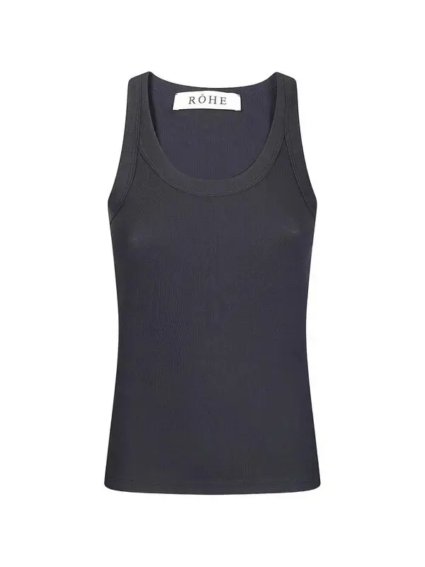 RÓHE Scoop Neck Knit Vest - Grey