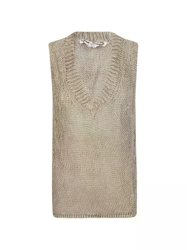 Comme Des Garçons V-neck Vest - Neutrals
