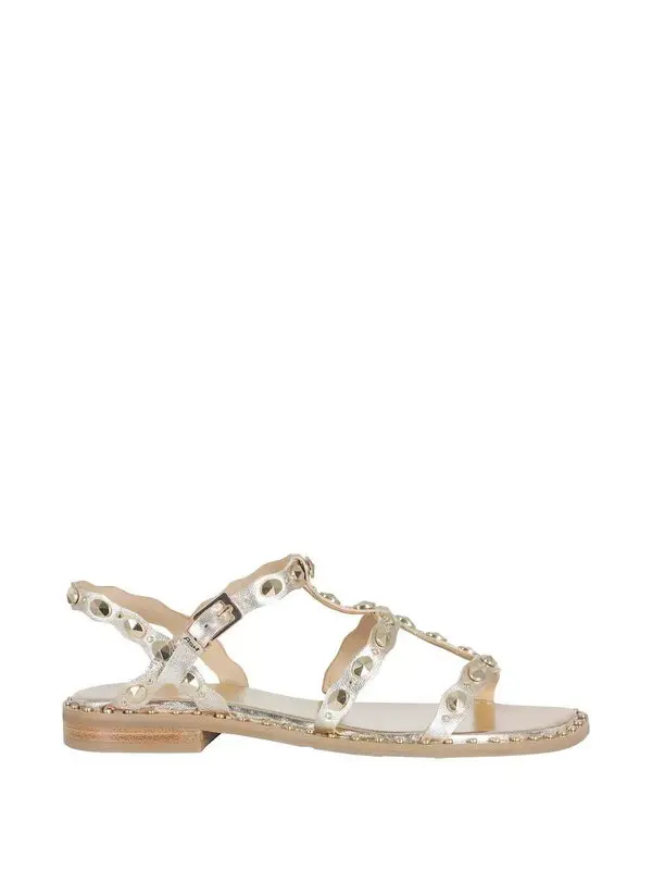 Ash Stud-embellished Metallic Sandals - Gold