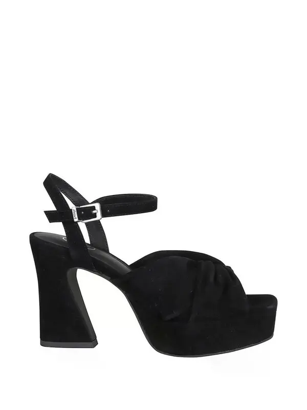 Ash Knotted Platform Sandals - Black