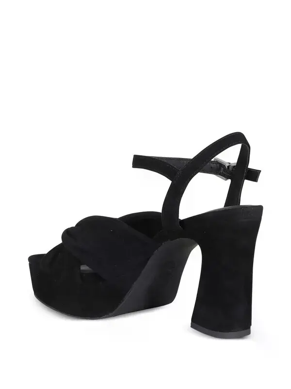 Ash Knotted Platform Sandals - Black