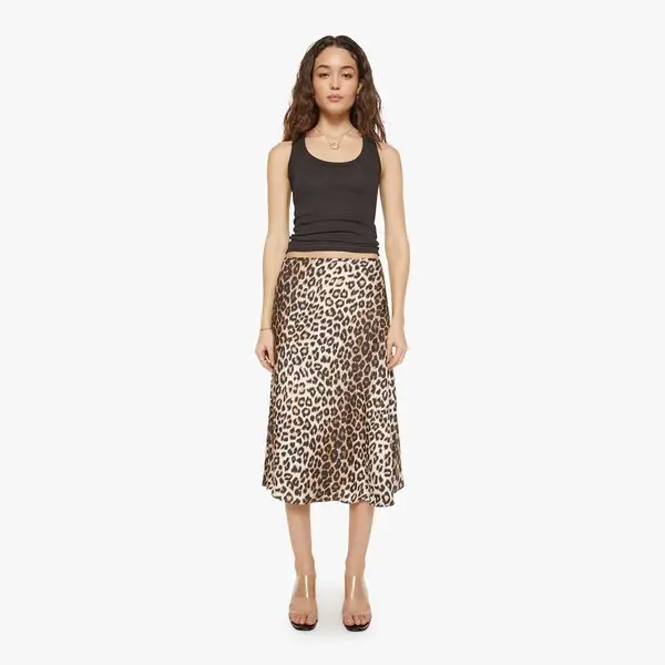 La Prestic Ouiston Nola Cheetah Print Silk Skirt