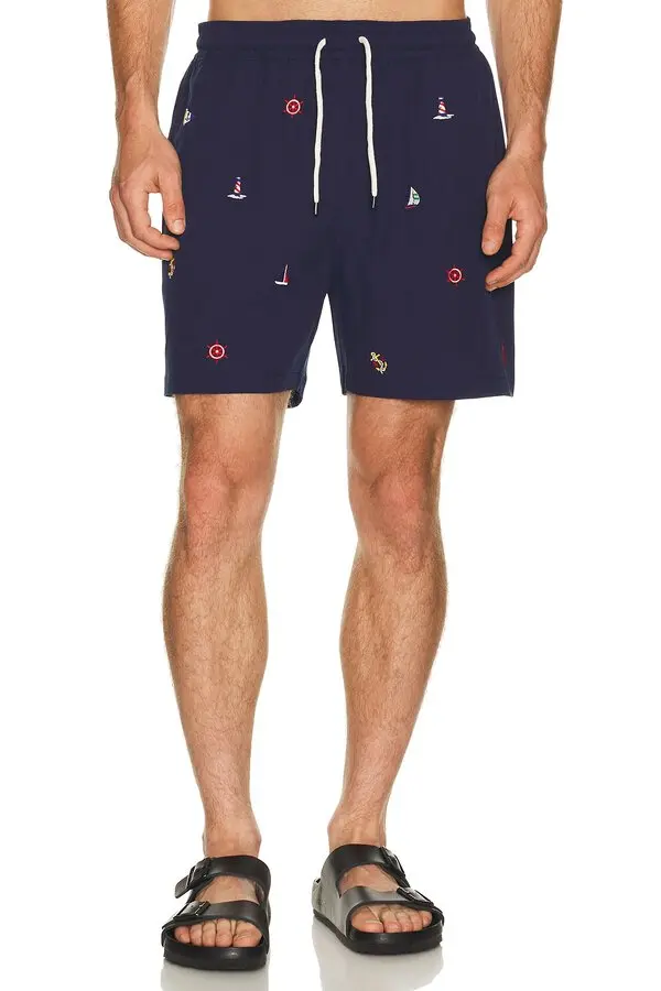 Polo Ralph Lauren Stretch Polyester Boat Swim Trunk - Newport Navy