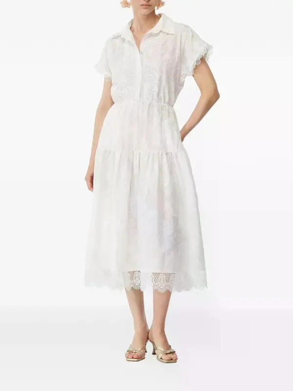 Waimari Aura Lace Tiered Dress - White