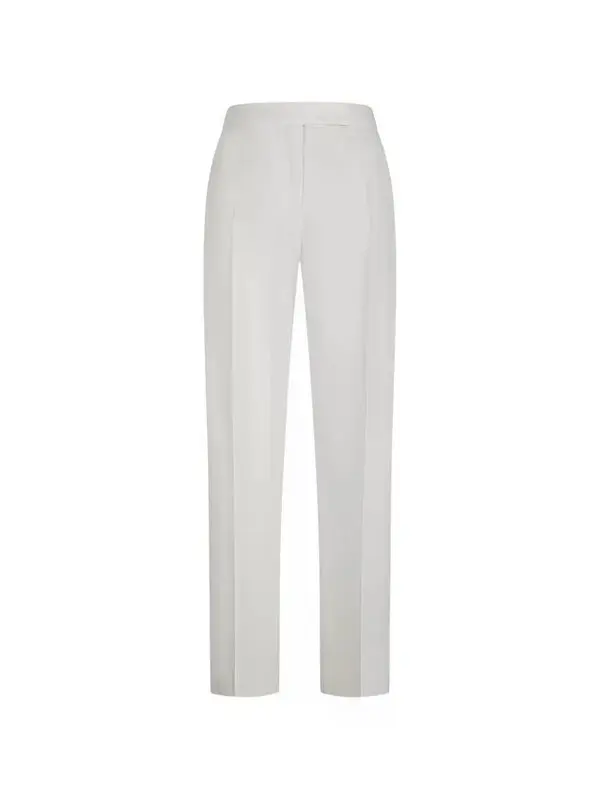 Max Mara Cotton Satin Trousers - White