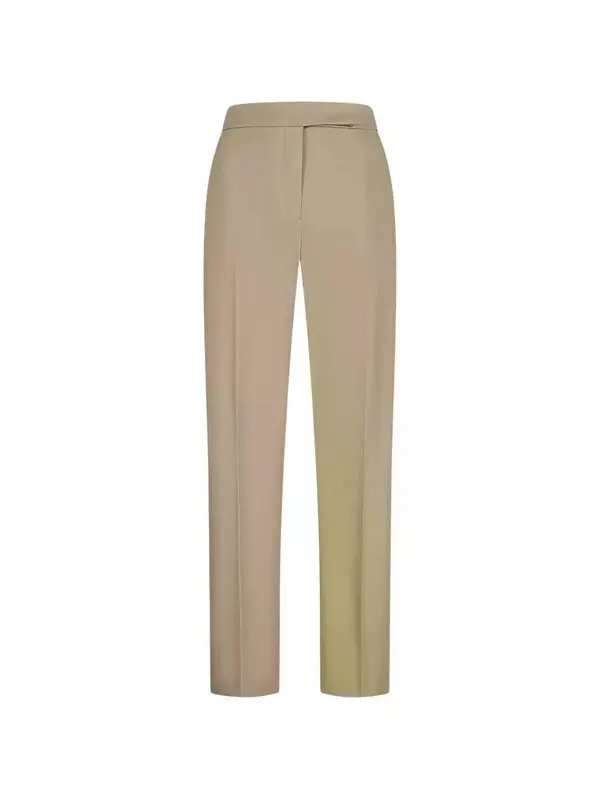 Max Mara Cotton Satin Trousers - Green