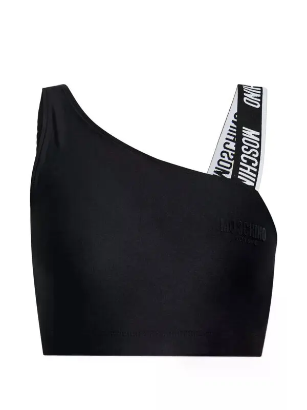Moschino One-shoulder Sports Top - Black
