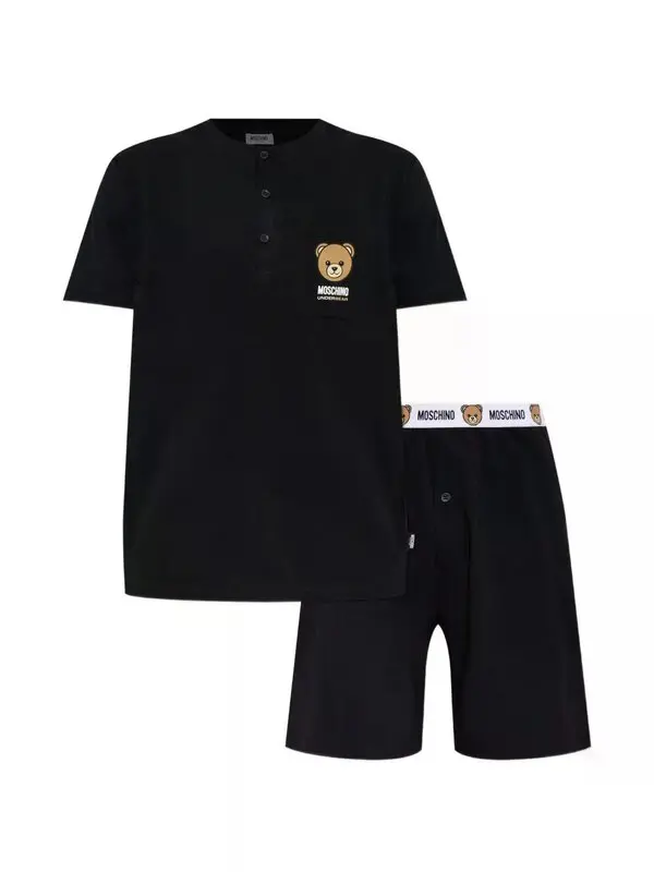 Moschino Two-piece Pajama Set - Black
