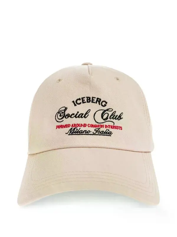 Iceberg Logo-embroidered Baseball Cap - Neutrals