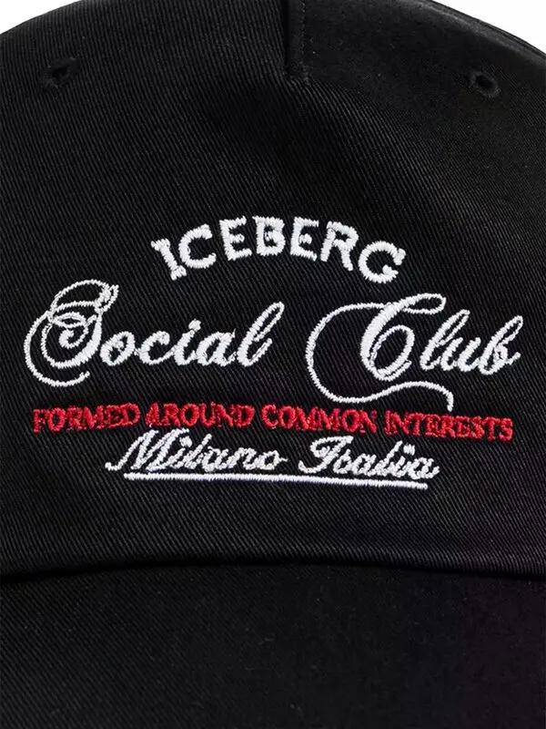 Iceberg Logo-embroidered Baseball Cap - Black