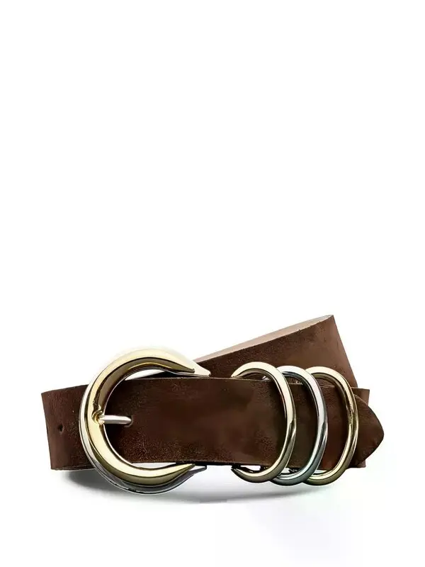 L'Agence Tobar Ring Leather Belt - Brown