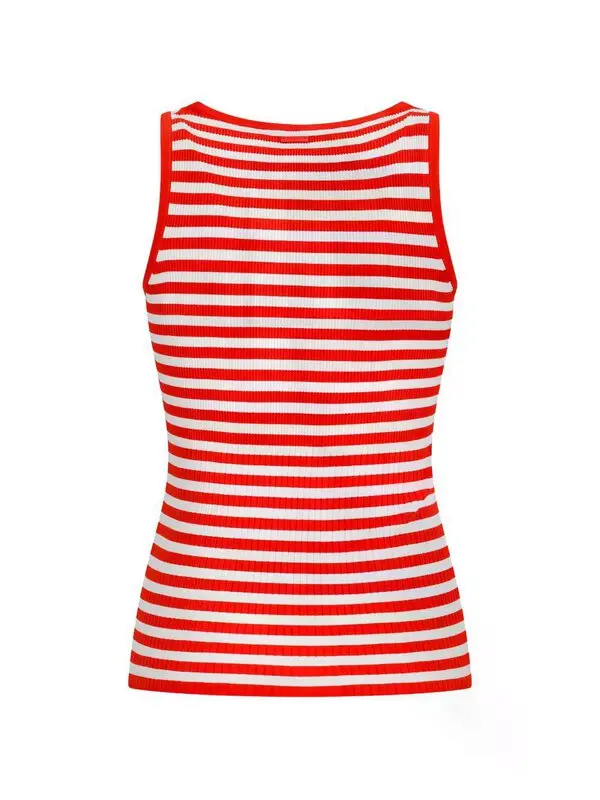 Max Mara Striped Tank Top - Red