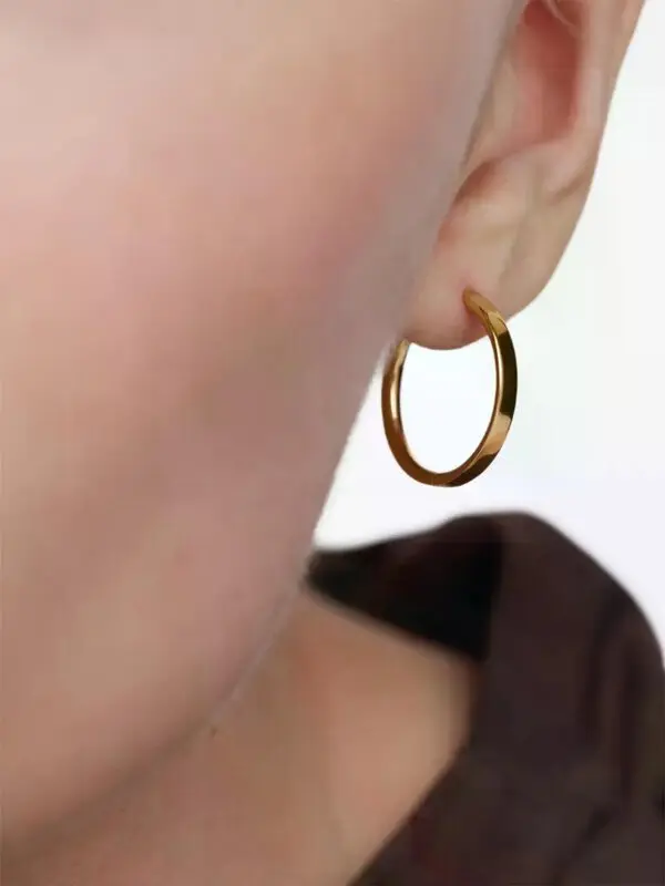 Monica Vinader Essential Hoop Earrings - Gold