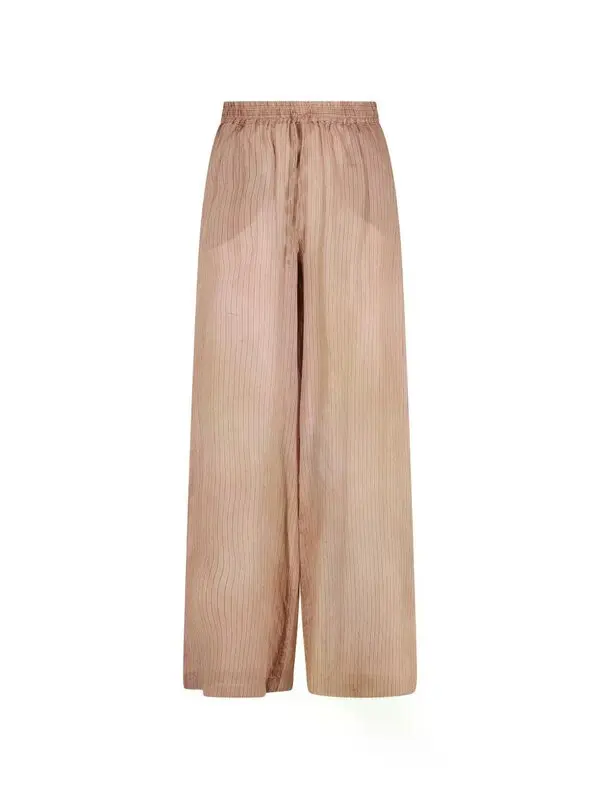 ROBERTO COLLINA Vertical-stripe Palazzo Pants - Neutrals